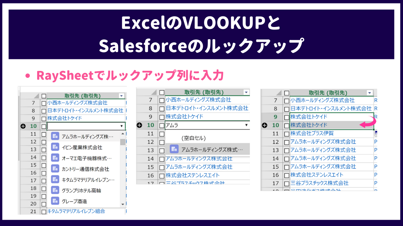 ExcelのVLOOKUPとSalesforceのルックアップ - RayKit活用ブログ-SalesforceとExcelのイイトコドリ-