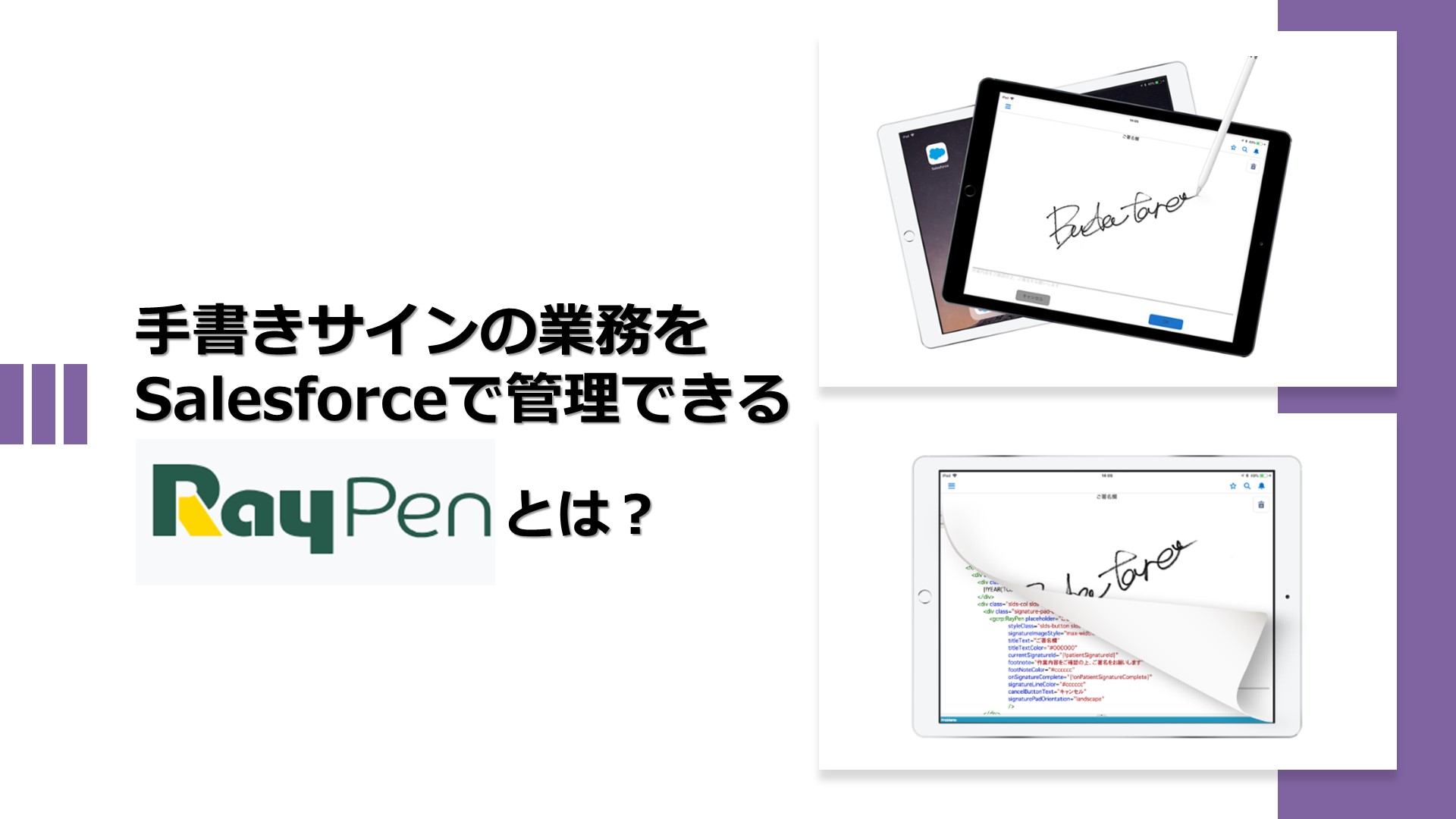 手書きサインの業務をSalesforceで管理できるRayPenとは？ - RayKit活用ブログ-SalesforceとExcelのイイトコドリ-
